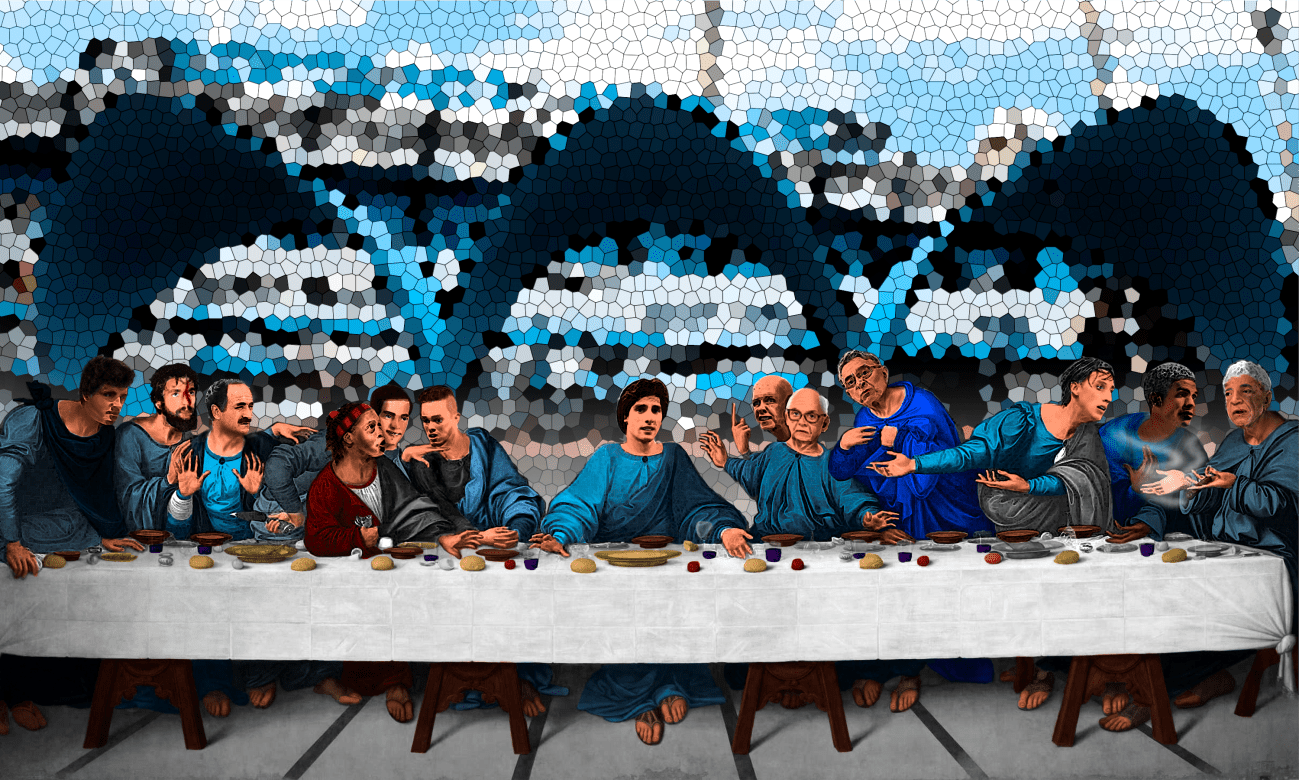 Camiseta Última Ceia Tricolor - O'Mine Store